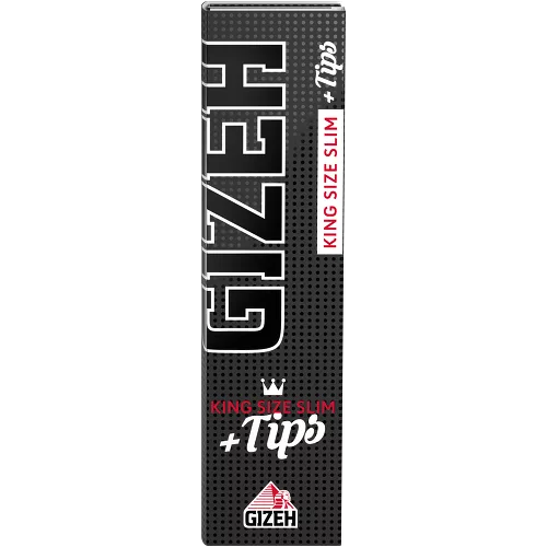 GIZEH Black King Size Slim and Tips | CBD Smoking Accessories